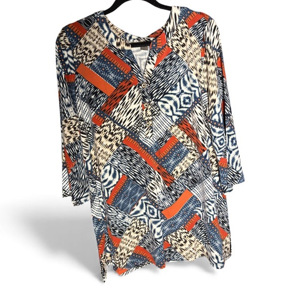 Christopher & Banks | Tops | Christopher Banks Multi Patterned Blouse ...